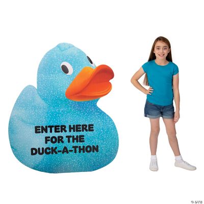 44" x 52" Personalized Blue Sparkle Duck Cardboard Cutout Stand-Up ...