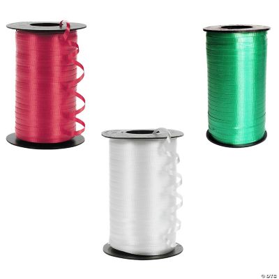4 3/4" Red, White & Green Curling Ribbon Assortment Kit - 3 Pc ...