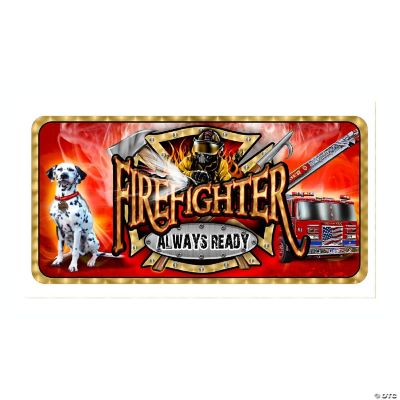 Fire Department Always Ready License Plate | Oriental Trading