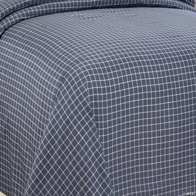 Sheet Set with Emb - Printed - 6 Pc. - King - Bank Plaid