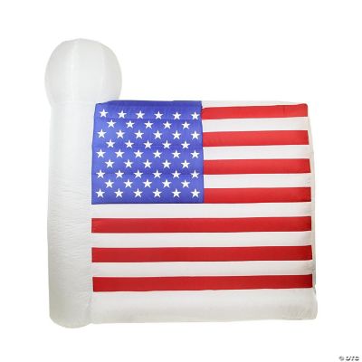 6 ft. Inflatable Lighted Fourth of July American Flag Yard Art ...