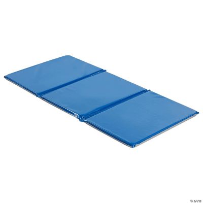 ECR4Kids Everyday Folding Rest Mat, 3-Section, 1in, Sleeping Pad, Blue ...