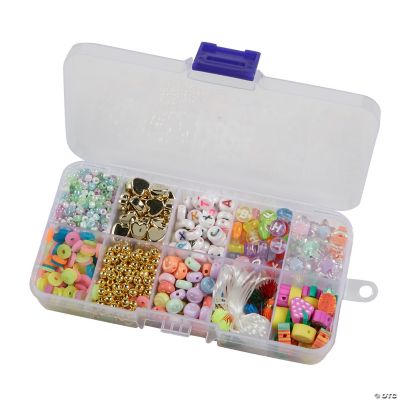 5" x 2 1/2" Plastic Storage Box with Assorted Beads - 6 Pc. | Oriental ...