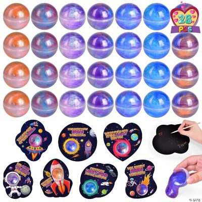 Fun Little Toys - 28PCS Valentine's Galaxy Slime Ball Fidget Toys ...