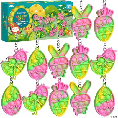 PopFun Easter Themed Keychain Sensory Popper Fidgets 12 Pcs | Oriental ...
