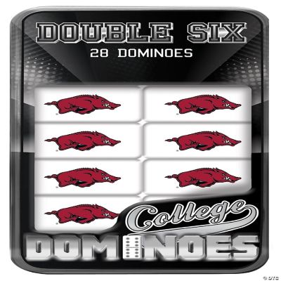 Officially Licensed NCAA Arkansas Razorbacks 28 Piece Dominoes Game ...