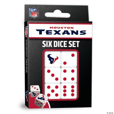 Officially Licensed NFL Houston Texans 6 Piece D6 Gaming Dice Set ...