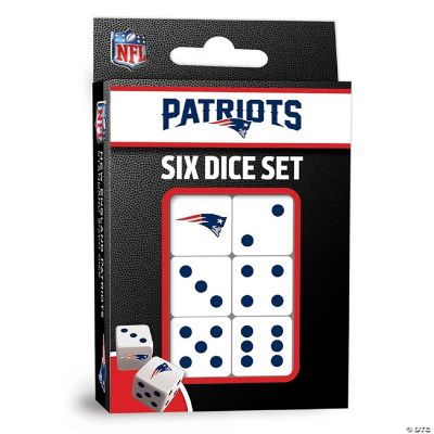 Officially Licensed NFL New England Patriots 6 Piece D6 Gaming Dice Set ...