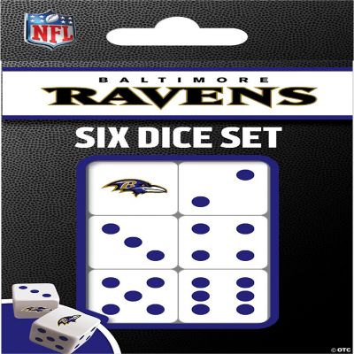 Officially Licensed NFL Baltimore Ravens 6 Piece D6 Gaming Dice Set ...