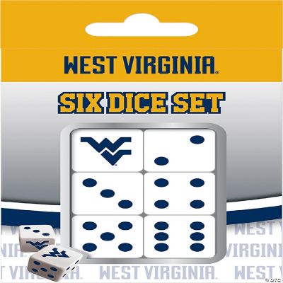 NCAA West Virginia Mountaineers 6 Piece D6 Gaming Dice Set | Oriental ...
