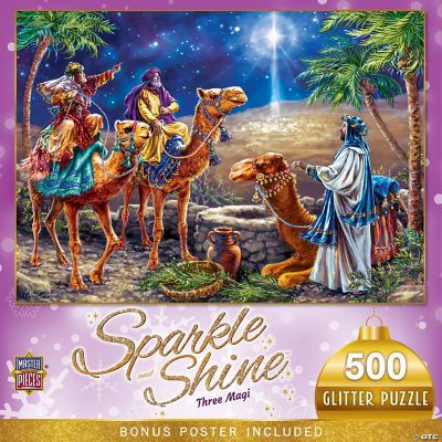 MasterPieces Sparkle & Shine - Three Magi 500 Piece Glitter Puzzle ...