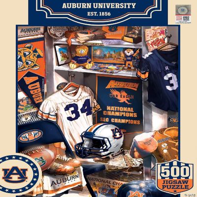 Auburn Tigers - Locker Room 500 Piece Jigsaw Puzzle | Oriental Trading