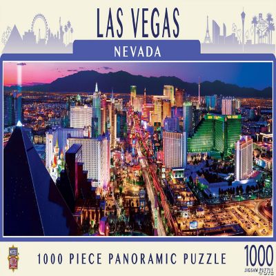 MasterPieces Las Vegas 1000 Piece Panoramic Jigsaw Puzzle for Adults ...