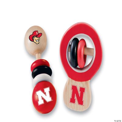 Nebraska Cornhuskers - Baby Rattles 2-Pack | Oriental Trading