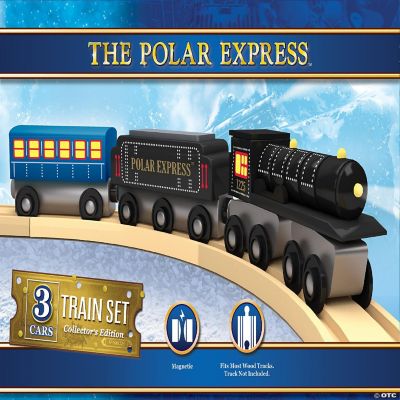 MasterPieces Wood Train Sets - The Polar Express 3 Piece Train Set ...