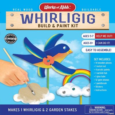 Works of Ahhh... Whirligig Build & Paint Wood Craft Set for kids