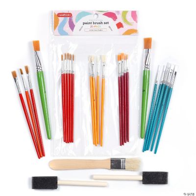 Incraftables Assorted Paint Brushes Set 25pcs All Purpose Small Big ...