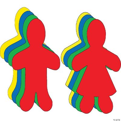Creative Shapes Etc. - Small Cut-out Set - Assorted Color Kids Shape Set