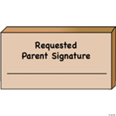 Creative Shapes Etc. - Teacher's Stamp - Requested Parent Signature