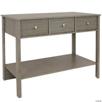 Sunnydaze MDF Indoor Entryway Console Table with 3 Drawers - 30" H ...