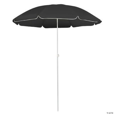 vidaXL Outdoor Parasol with Steel Pole Anthracite 70.9" beach parasol ...