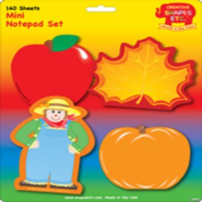 Creative Shapes Etc. - Mini Notepad Set - Fall | Oriental Trading