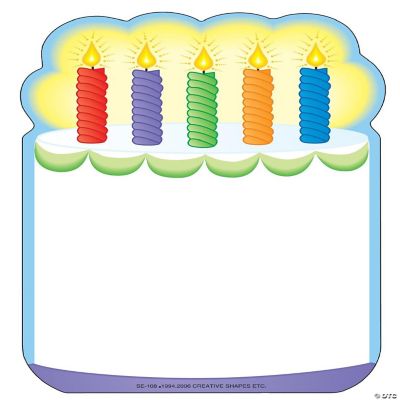 Creative Shapes Etc. - Large Notepad - Birthday Cake | Oriental Trading