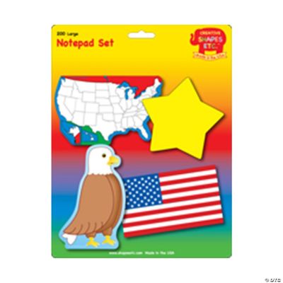 Creative Shapes Etc. - Large Notepad Set - Patriotic | Oriental Trading