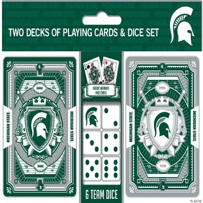 Michigan State Spartans NCAA 2-Pack Playing cards & Dice set | Oriental ...