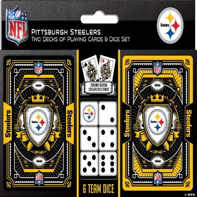 Pittsburgh Steelers NFL 2-Pack Playing cards & Dice set | Oriental Trading
