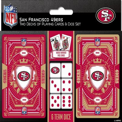 NFL San Francisco 49ers 2-Pack Playing cards & Dice set | Oriental Trading