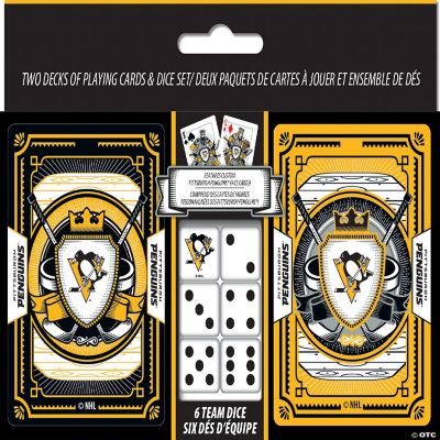 NHL Pittsburgh Penguins 2-Pack Playing cards & Dice set | Oriental Trading