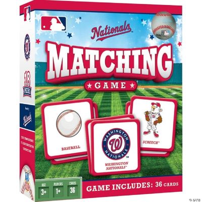 Licensed MLB Washington Nationals Matching Game for Kids and Families ...