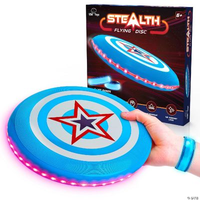 USA Toyz Stealth LED Flying Disc - Red/Blue | Oriental Trading