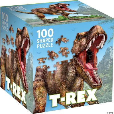 T-Rex 100 Piece Shaped Jigsaw Puzzle | Oriental Trading