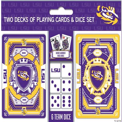 LSU Tigers - 2-Pack Playing Cards & Dice Set | Oriental Trading