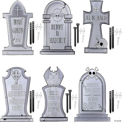 SCS Direct 3D 17" Metal Ghost Tombstone-6 Designs-Weather Rust Proof ...