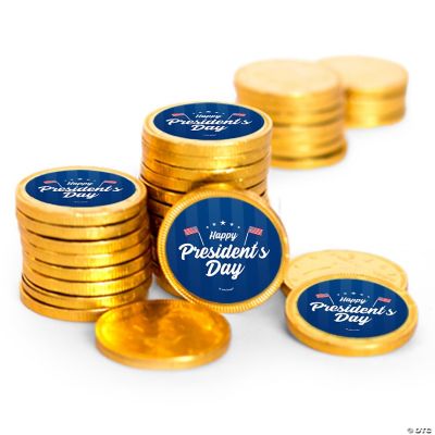 84 Pcs President's Day Candy Favors Chocolate Coins with Gold Foil ...