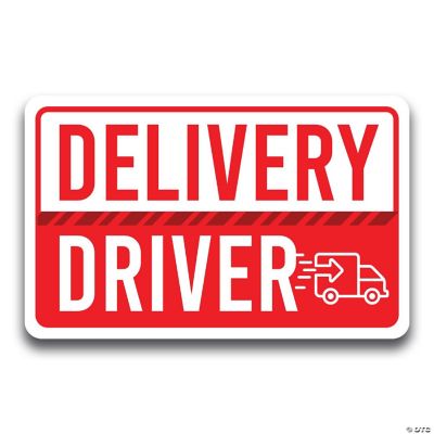 Magnet Me Up Red Delivery Driver Frequent Stops Magnet Decal, 5x8 inch ...