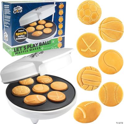 Sports Waffle Maker- Make Breakfast a Slam Dunk for Kids- Bakes 7 Ball ...