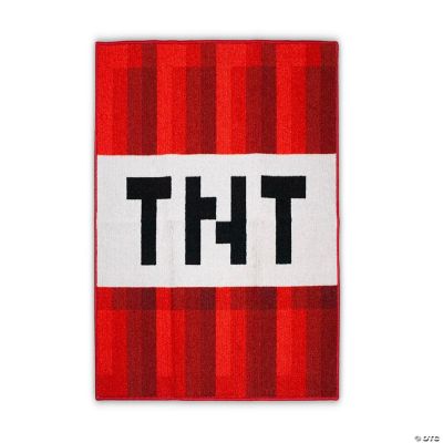 Minecraft TNT Block Area Rug TNT Block Minecraft Rug 39-Inch Square ...