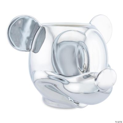 Disney 100 Mickey Mouse 3D Sculpted Platinum Ceramic Mug Holds 20 ...