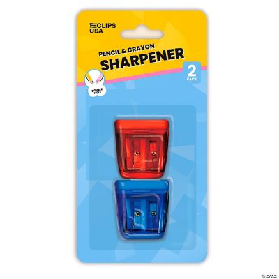 Pencil & crayon Sharpener, 2 Pk.
