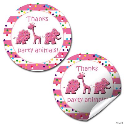 AmandaCreation Circus Animal Birthday Envelope Seals 40pcs. | Oriental ...
