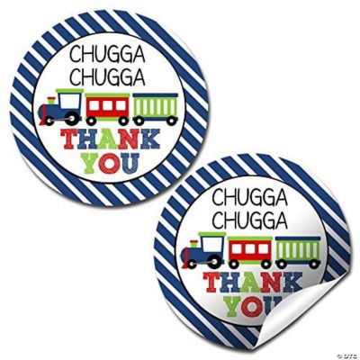 AmandaCreation Blue Train Envelope Seals 40pc. | Oriental Trading