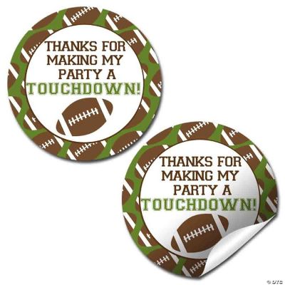Touchdown Football Birthday Party Stickers by AmandaCreation 40pcs ...