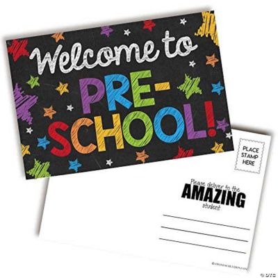 AmandaCreation Chalkboard Welcome To Preschool Back to School Postcards ...