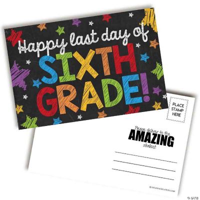 AmandaCreation Chalkboard Welcome To 6th Grade Back to School Postcards ...