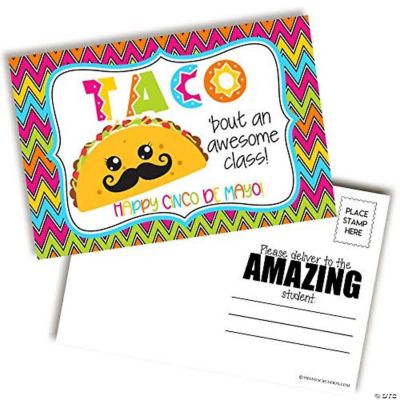 AmandaCreation Taco Cinco de Mayo Postcards From Teachers 30pc ...