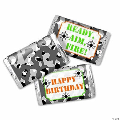 AmandaCreation Camouflage Laser Tag Mini Candybar Wrappers 45pcs ...